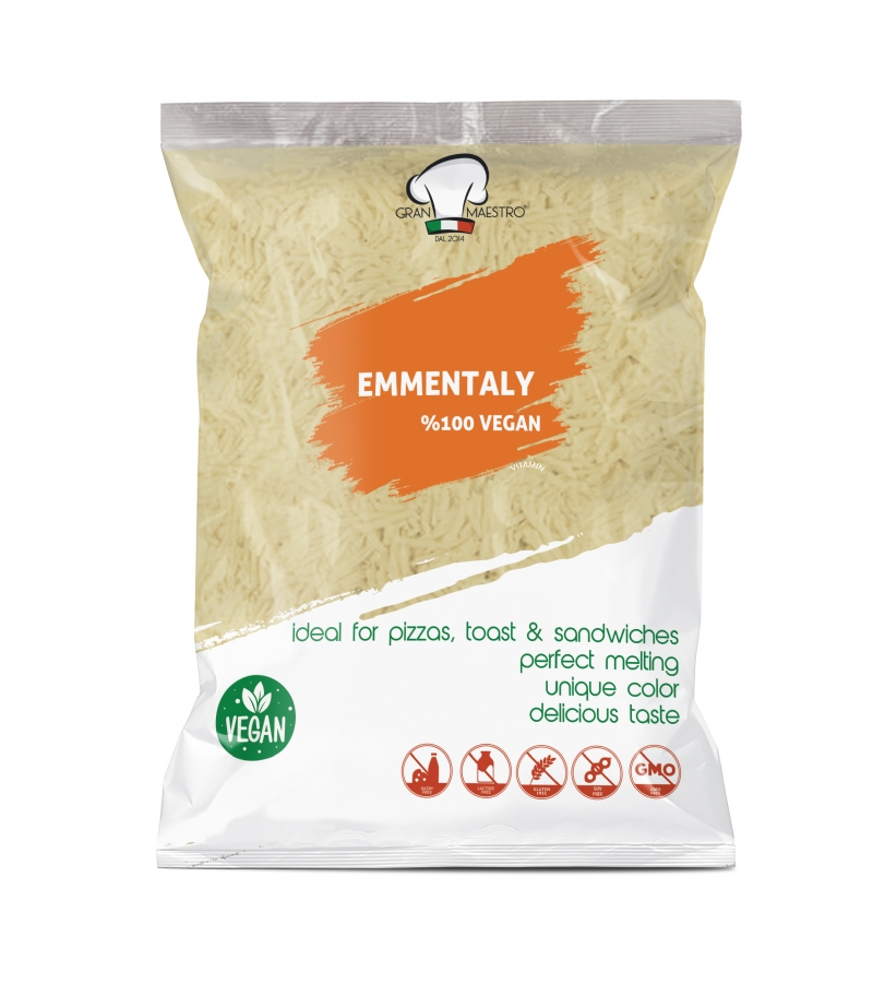 Vegan Shredded Emmental Cheese - ELNIRA Srl - Gran Maestro Cheese